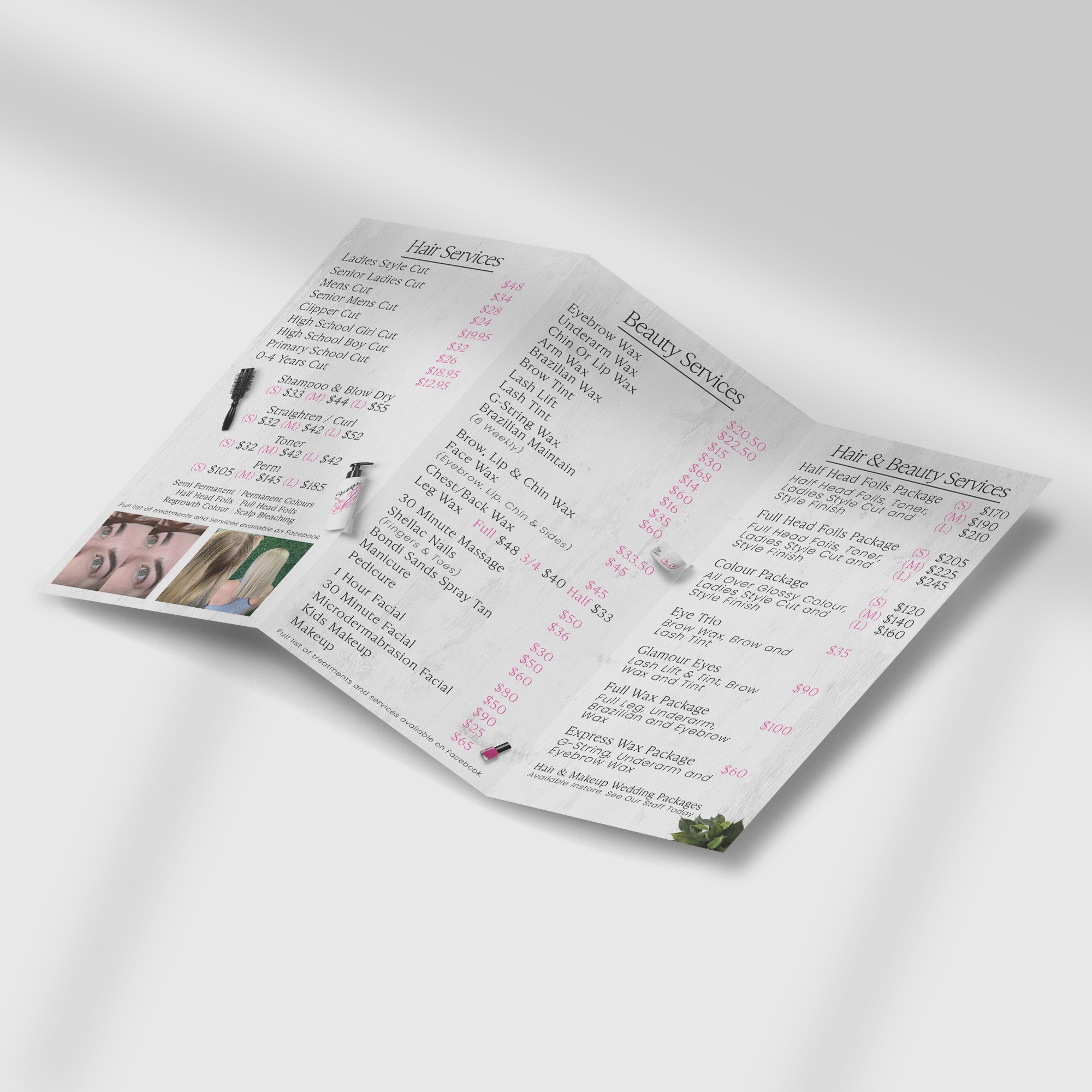 MENU DESIGNS – Reckless Ninety-Nine